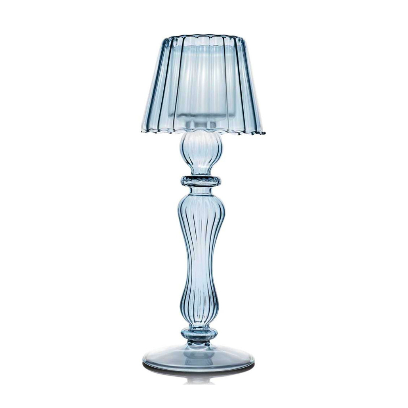 Tea Light Table Lamp - Lagoon – Hummingbird Home & Co.