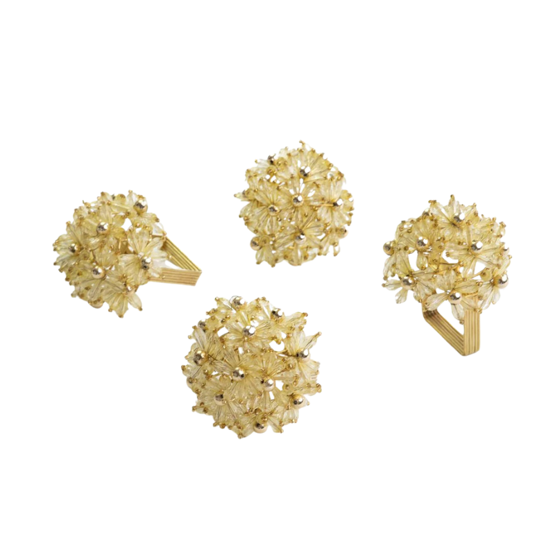 Champagne Bouquet Napkin Rings – Hummingbird Home & Co.